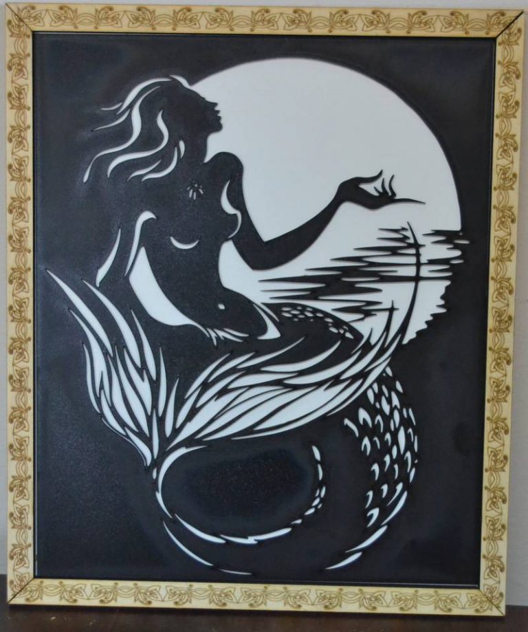 Mermaid Decorative Frame – DXF DOWNLOADS – Files for Laser Cutting and ...