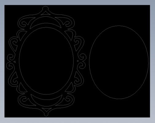 Provencal frame for laser cutting or cnc router ArtCAM Vectric Aspire ...