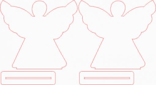 Vector angel to cut into cnc router or laser – DXF DOWNLOADS – Files ...