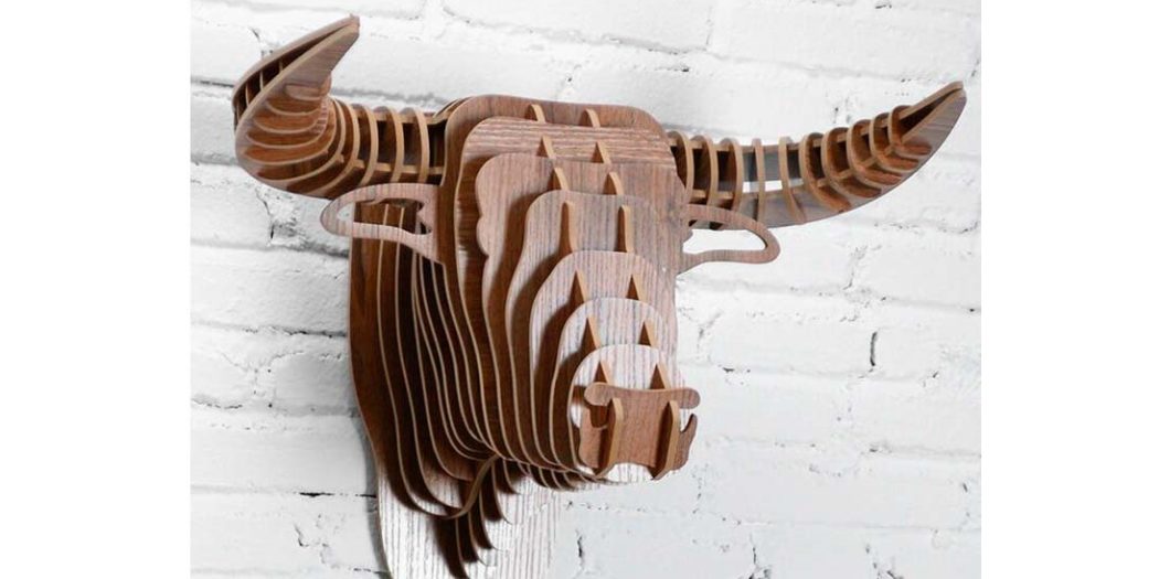 Bull head to put on the wall – thickness of 4mm – DXF DOWNLOADS – Files ...
