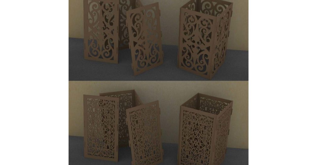 Decorative cubes to put lighting inside, 2 models, dxf cdr files ready ...