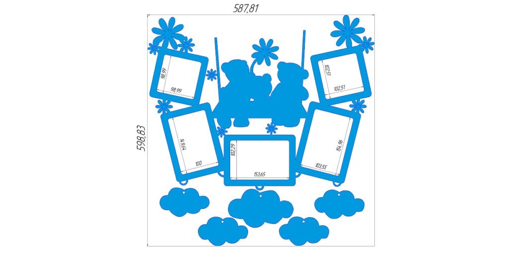 Children’s room photo panel dxf cdr files ready to cut lasercad artcam ...