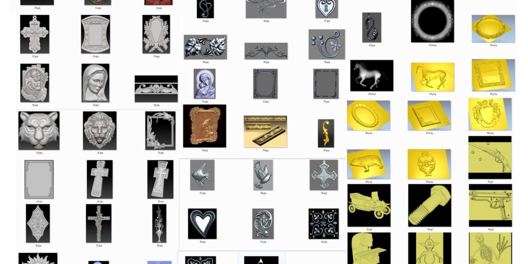 PACK 3d Models Reliefs Cnc Router 120 Reliefs STL ArtCAM Vcarve Vectric ...