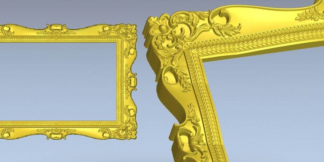 Drawing STL cnc router picture frame / mirror artcam vcarve vectric ...