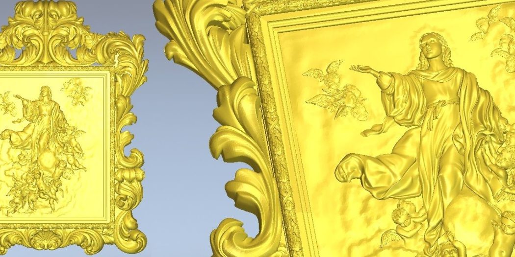 Religious Frame – Angels Flying 3d relief – DXF DOWNLOADS – Files for ...