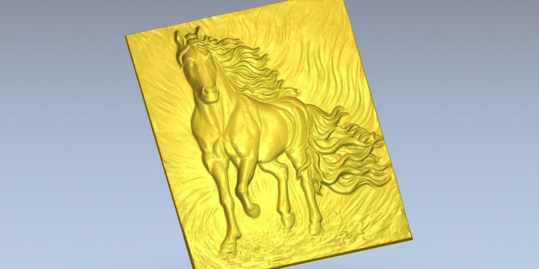 Beautiful 3d horse ready to machine stl file – DXF DOWNLOADS – Files for Laser Cutting and CNC ...