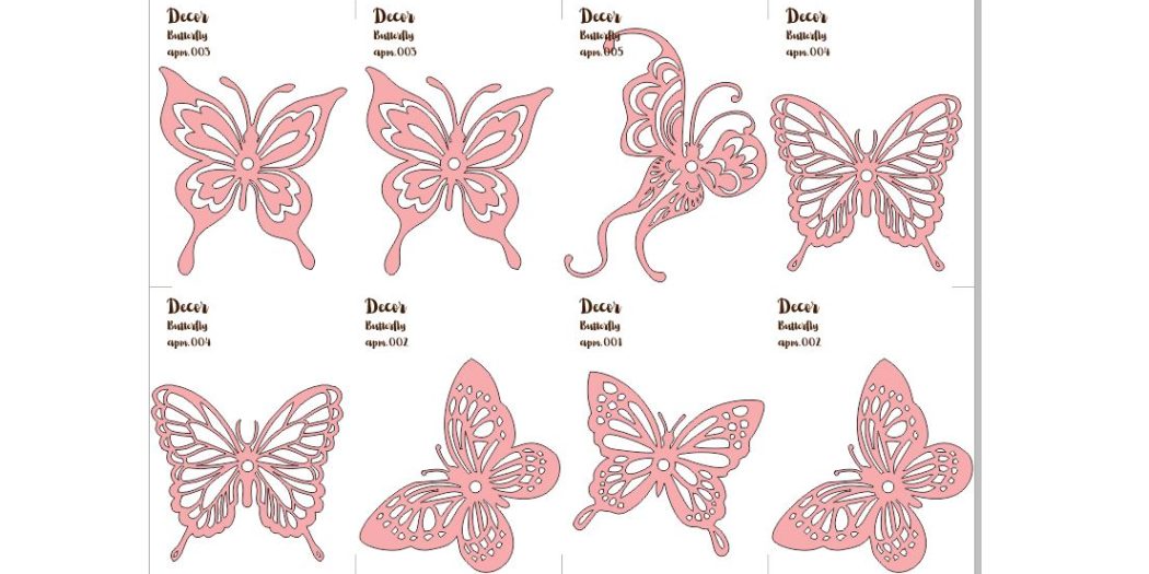 Decor Butterfly – DXF DOWNLOADS – Files for Laser Cutting and CNC ...