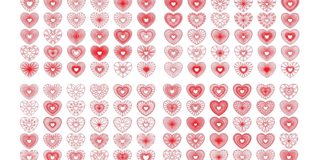 144 Hearts pack cdr file vector for engraving – DXF DOWNLOADS – Files ...