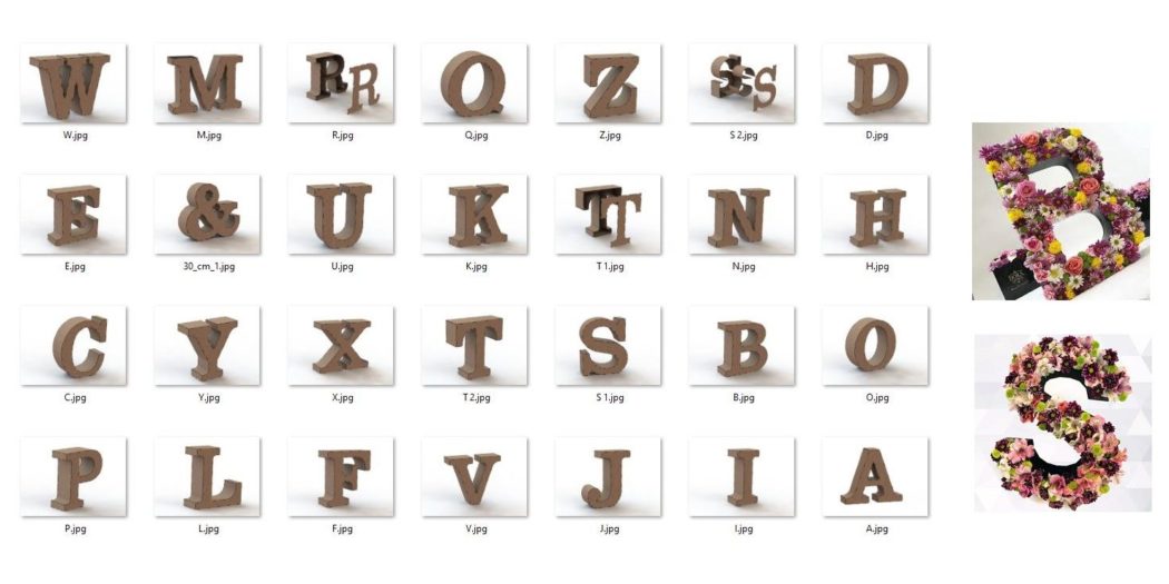 Pack Alphabet 3d letters decoration wedding party CDR File – DXF ...