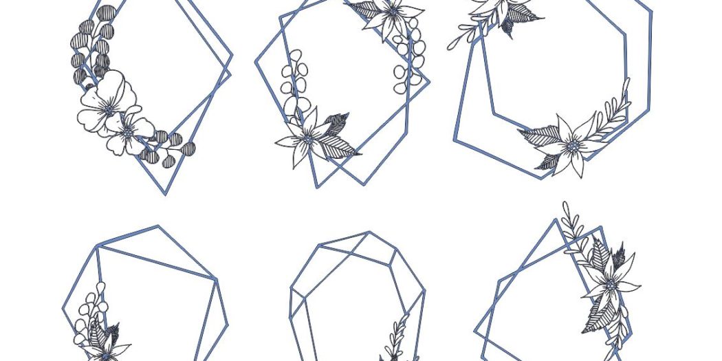 Floral frames 2d CDR File vectors to cut wood sticker – DXF DOWNLOADS ...