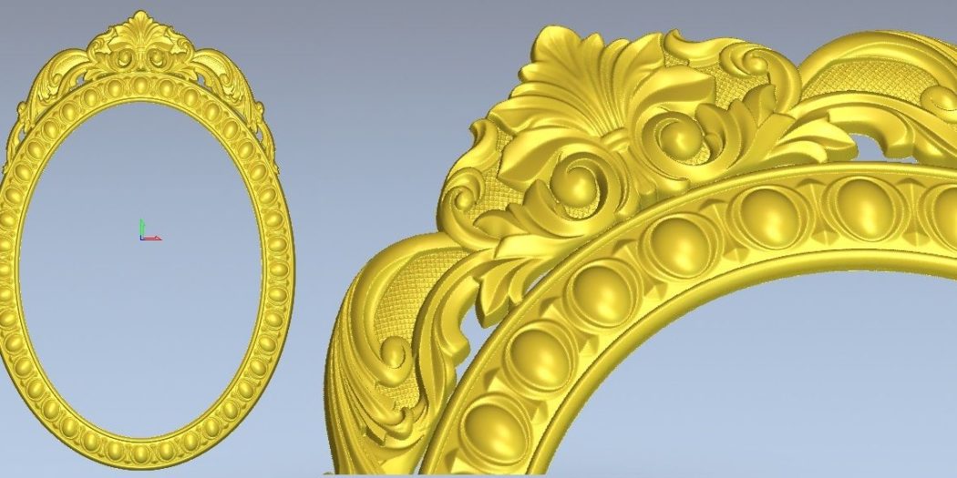 Oval frame 3d Relief Cnc Machining 1241 – DXF DOWNLOADS – Files for ...