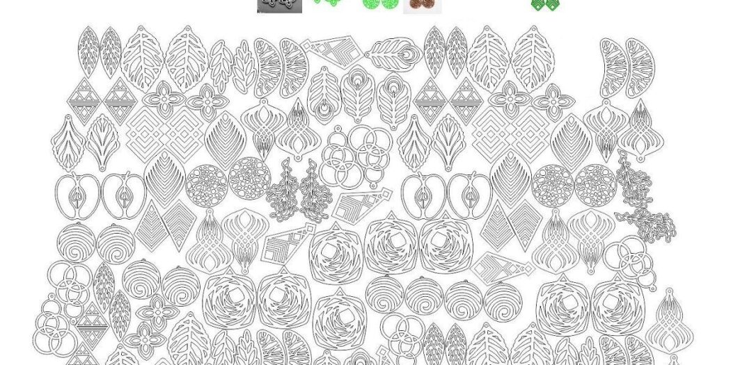 Laser Cut Vectors Super Pack Jewelry Earrings CDR File – DXF DOWNLOADS ...