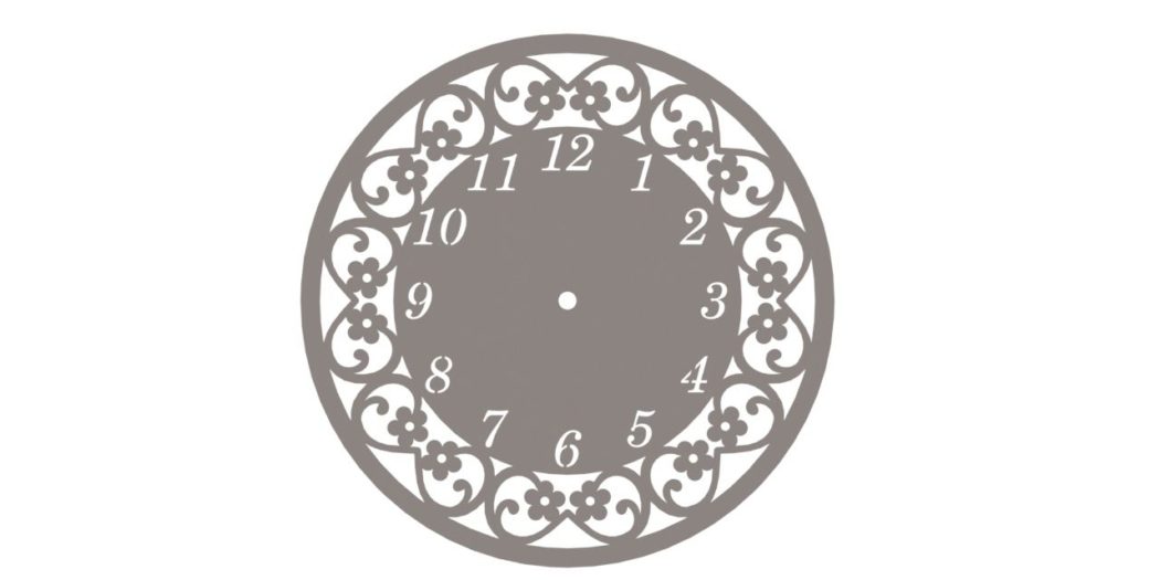 Cnc Cut Floral Wall Clock Vector – DXF DOWNLOADS – Files for Laser ...