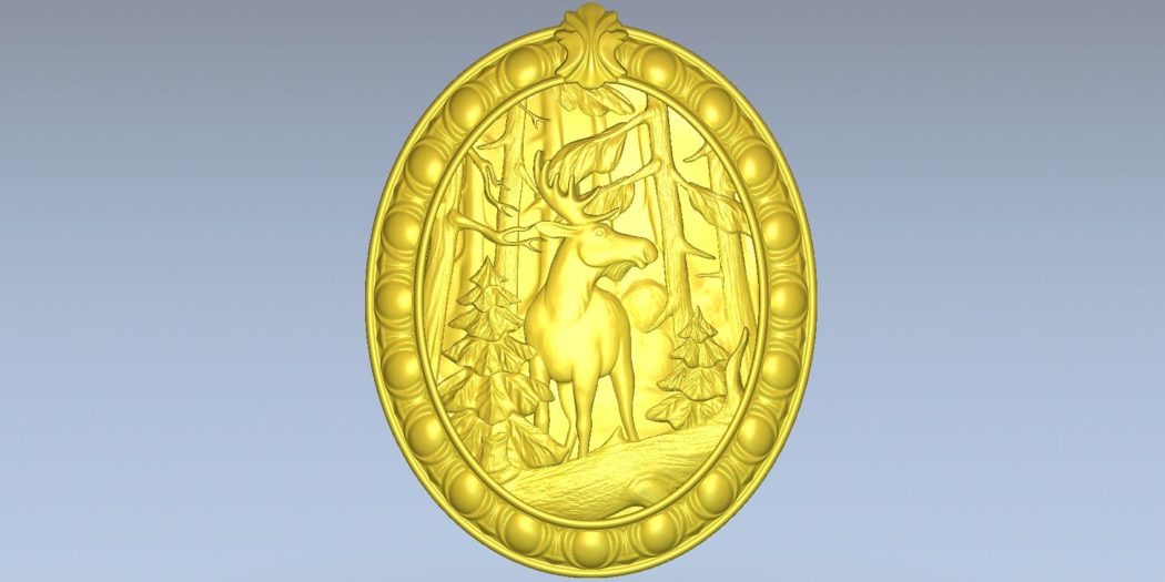 Deer 3d frame relief vectric aspire cut 3d download 1506 – DXF DOWNLOADS – Files for Laser ...