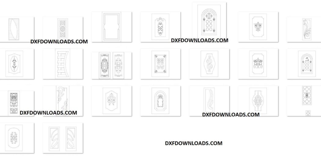 Free pack vectors door to download cnc router carve carving – DXF ... Free pack vectors door to download cnc router carve carving – DXF ...