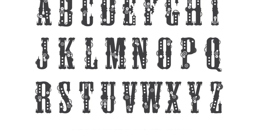 Dxf CDR Gear Font Letters – DXF DOWNLOADS – Files for Laser Cutting and ...