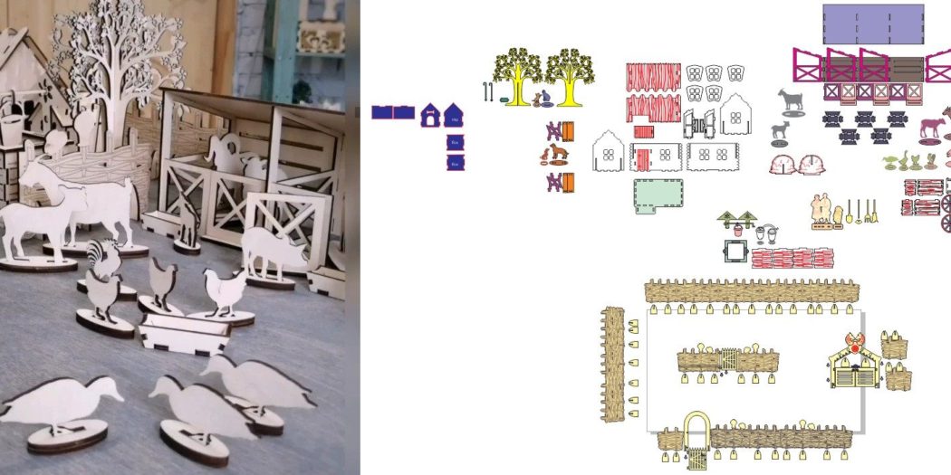 Laser Cut complete rural farm animals CDR DXF Files – DXF DOWNLOADS ...