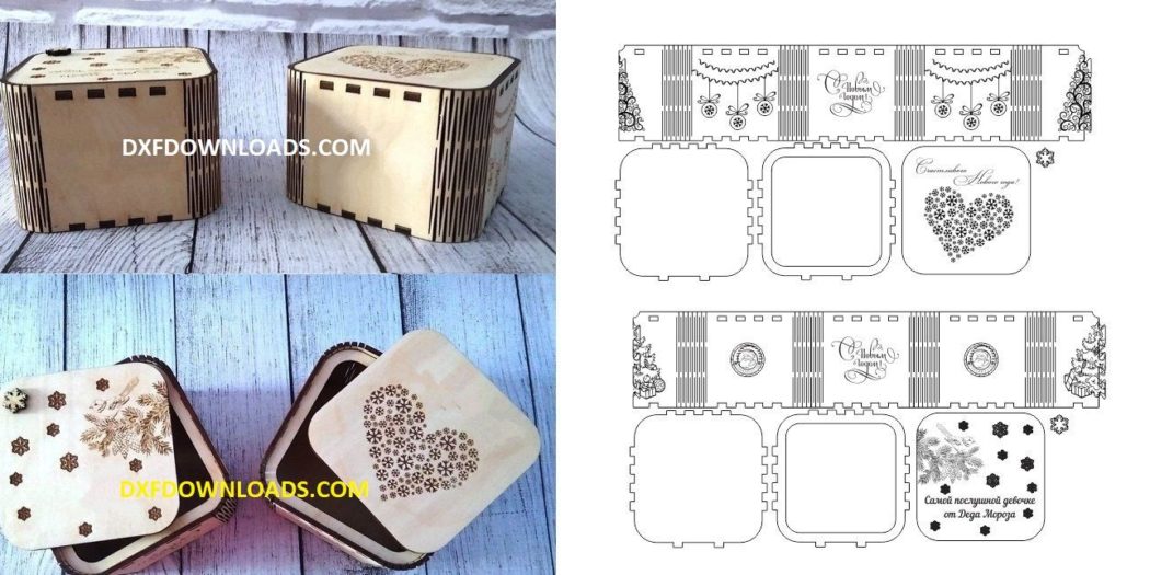 New Year Gift Box Free design to laser cut CDR Only – DXF DOWNLOADS ...