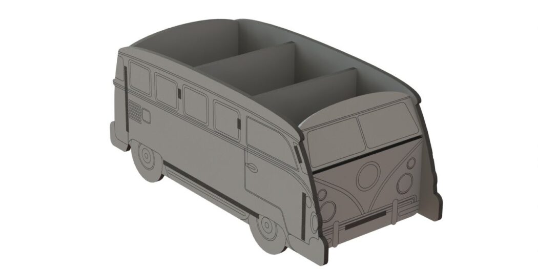 Car shaped object box Volkswagen kombi bus suv van camper – DXF ...