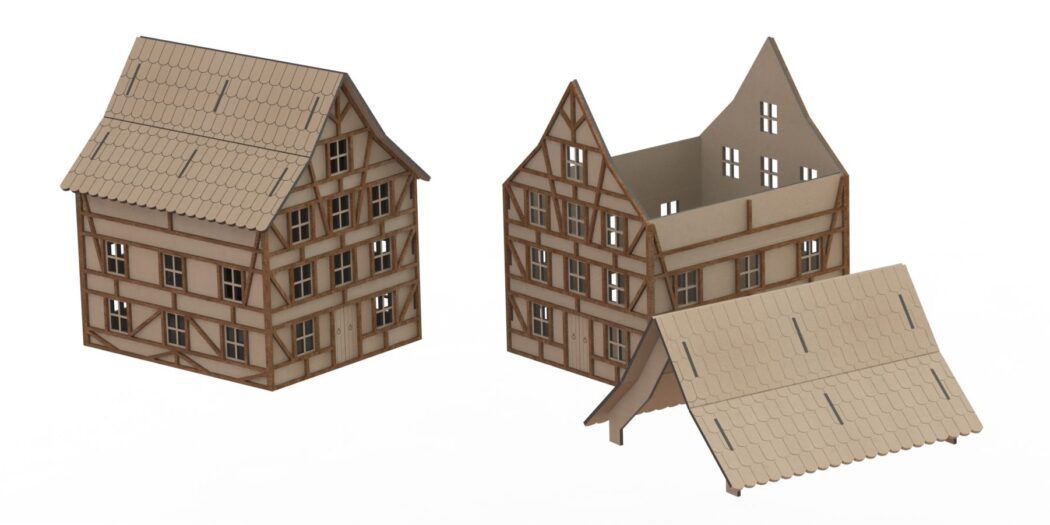 German architecture house dxf project to cnc laser cut – DXF DOWNLOADS ...