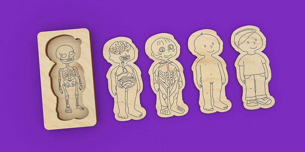 Free laser cut body man puzzle – DXF DOWNLOADS – Files for Laser ...