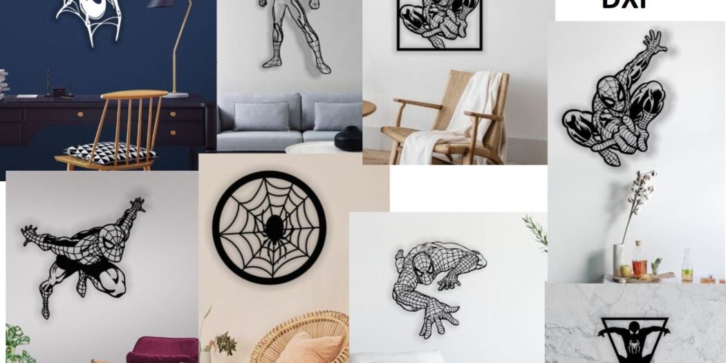 Pack vectors to cut Spider man wall decor CDR DXF – DXF DOWNLOADS ...