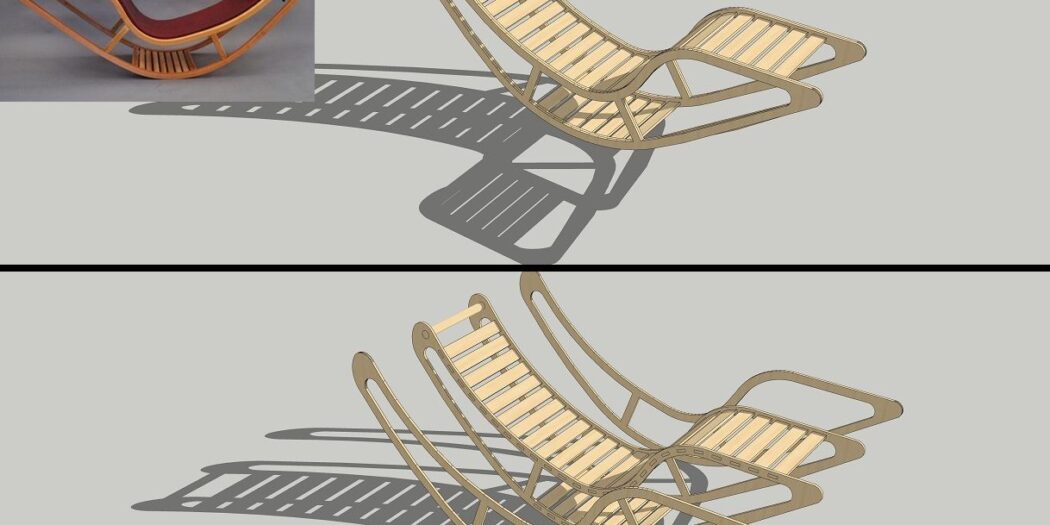 Free Rocking chair for cnc cut file – DXF DOWNLOADS – Files for Laser ...