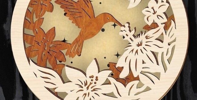 Free Layered Hummingbird – DXF DOWNLOADS – Files for Laser Cutting and ...