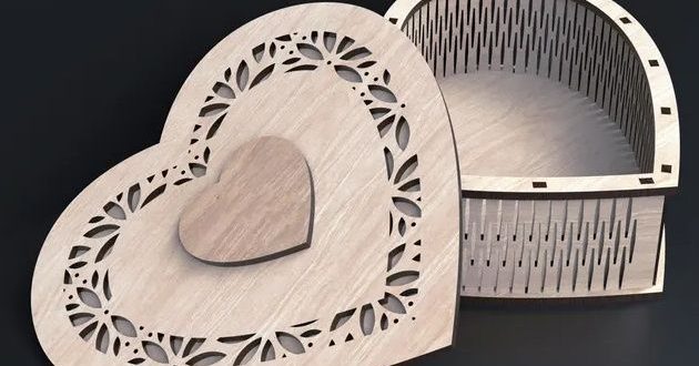 Top Heart Box for cnc laser cut – DXF DOWNLOADS – Files for Laser ...